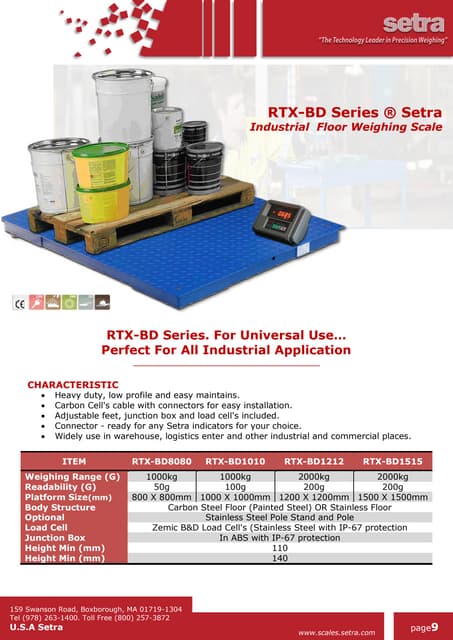Ew series ® setra waterproof weighing scale | PDF