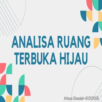 Ruang Terbuka Hijau (RTH) adalah area yangmemanjang berbentuk jalur dan ...