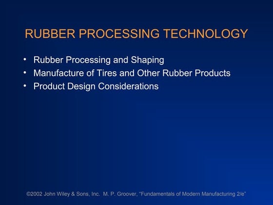 Rubber processing 1 | PPTX