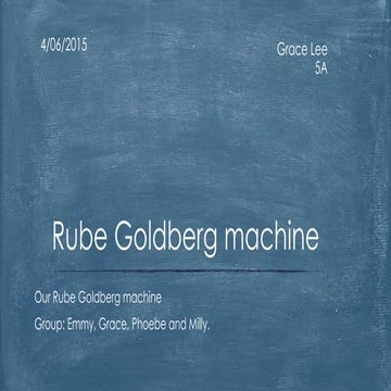 Rube goldberg machine reflection | PPT