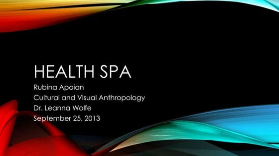 Types of Spa - Different Types of Spa in Hotels | PPTX