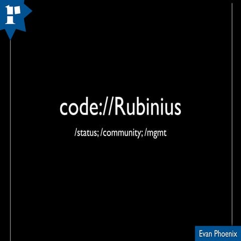 Rubinius Community - MWRC | PPT
