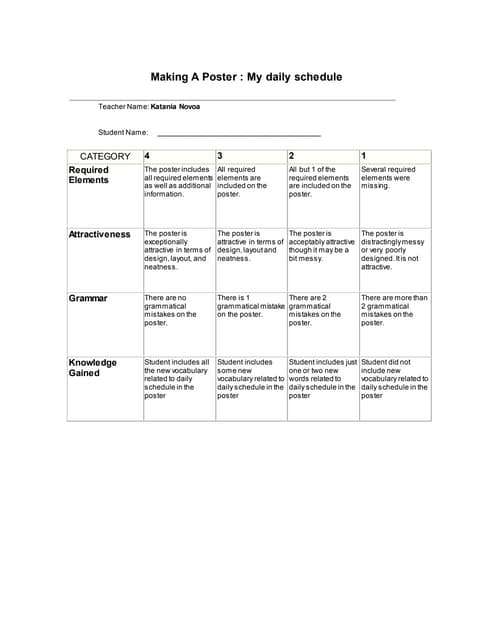 Collaborative roleplaying rubric. | DOCX