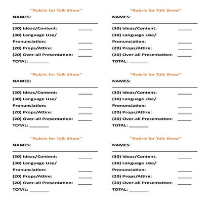 rubric-talk show.docx
