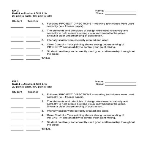 Rubric abstract still life | DOC
