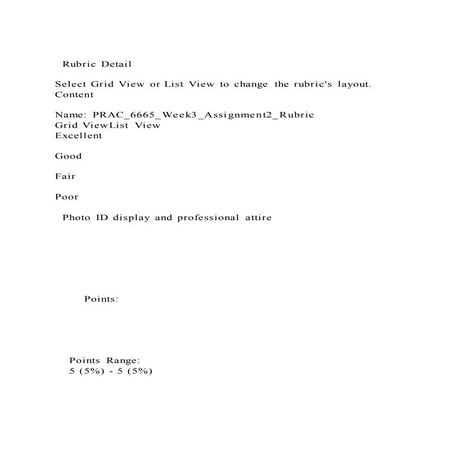 Rubric Detail Select Grid View or List View to change the r | PDF