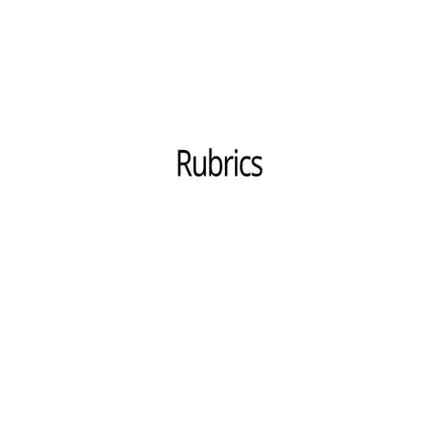 Rubric Report Pptx Analytic And Holistic Pptx
