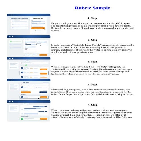 Rubric Sample. Online assignment writing service. | PDF