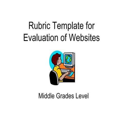Rubric template for evaluation of websites | PPT