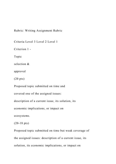 Rubric AssessmentClose.docx | Educational Assessment | Education