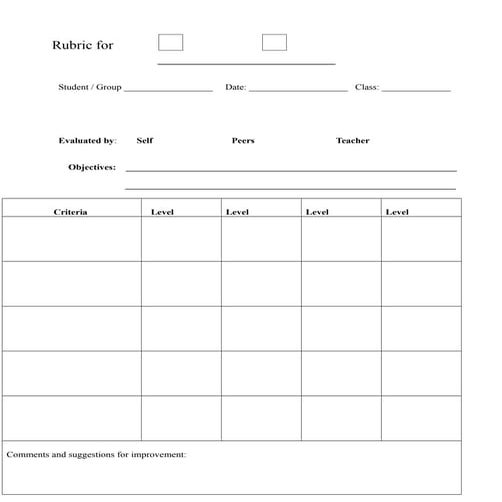 Rubric descriptors | DOC