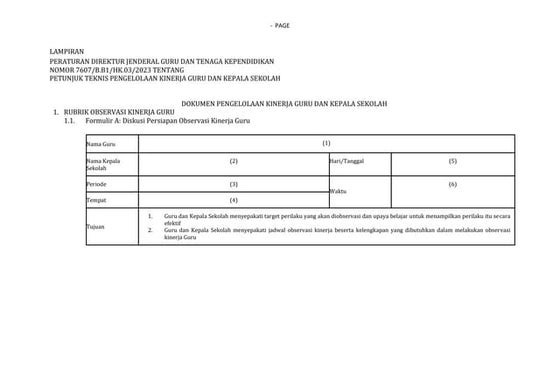 Contoh Rencana Hasil Kerja Guru (RHK) Tahunan | PPT