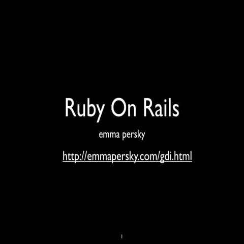 GDI Ruby on Rails Class 2 | PPT
