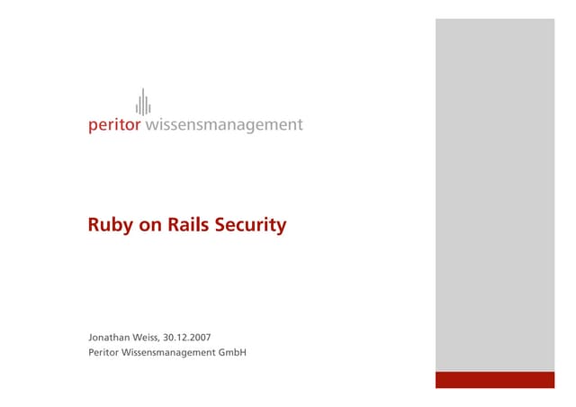 Ruby On Rails Security Ppt 4555