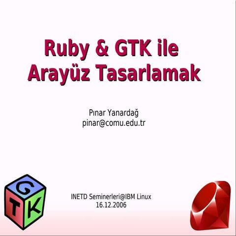 Ruby ve GTK Kullanarak Arayuz Tasarlamak | ODP
