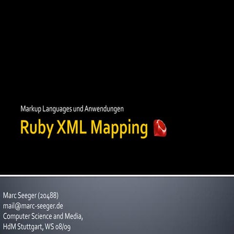 Ruby Xml Mapping Pdf Programming Languages Computing