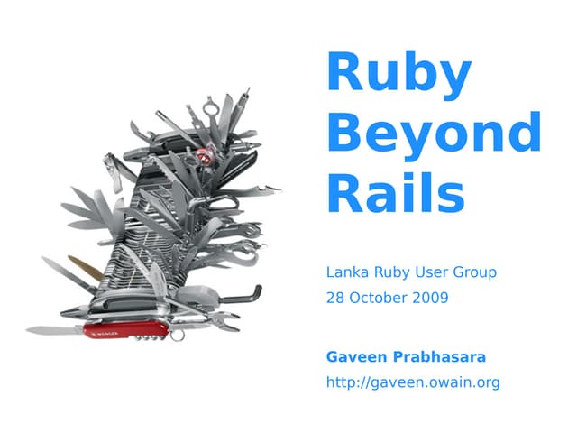 Ruby Beyond Rails Pdf Programming Languages Computing
