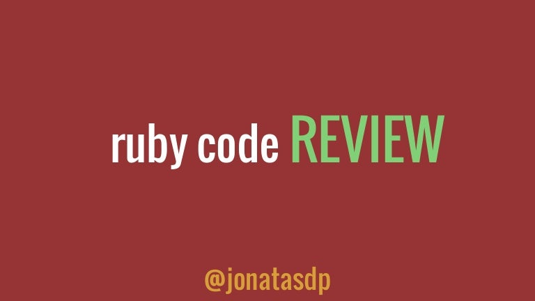 Ruby code review