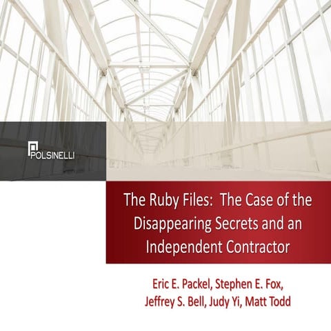 The Ruby Files: The Case of the Disappearing Secrets and an Independent ...