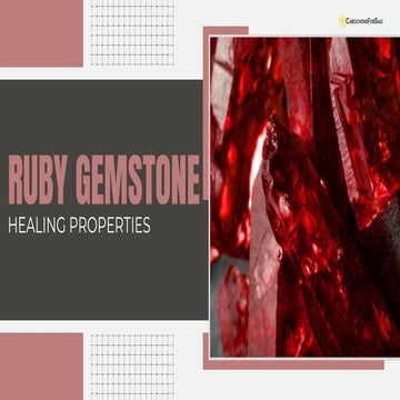 Healing properties of Ruby gemstone Online | PPT