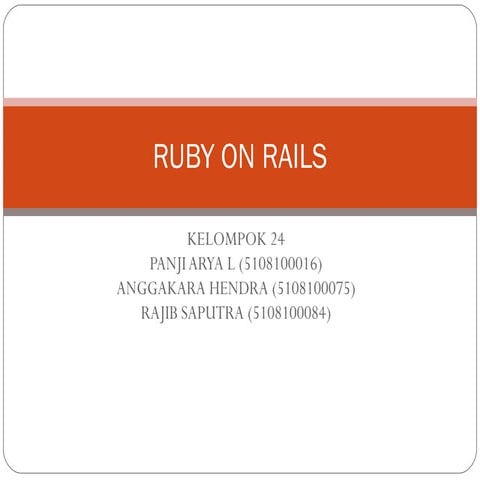 Ruby on Rails kel 24 | PPT