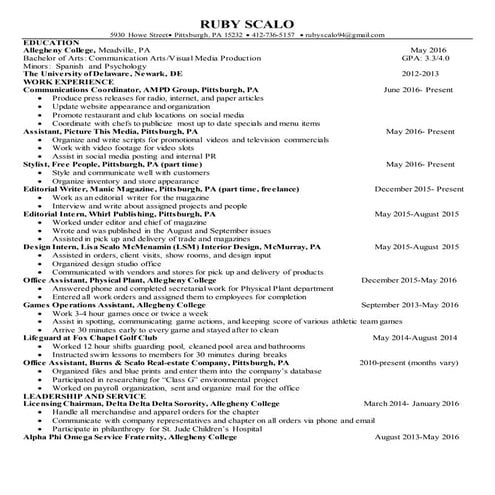 resume fixed | DOCX