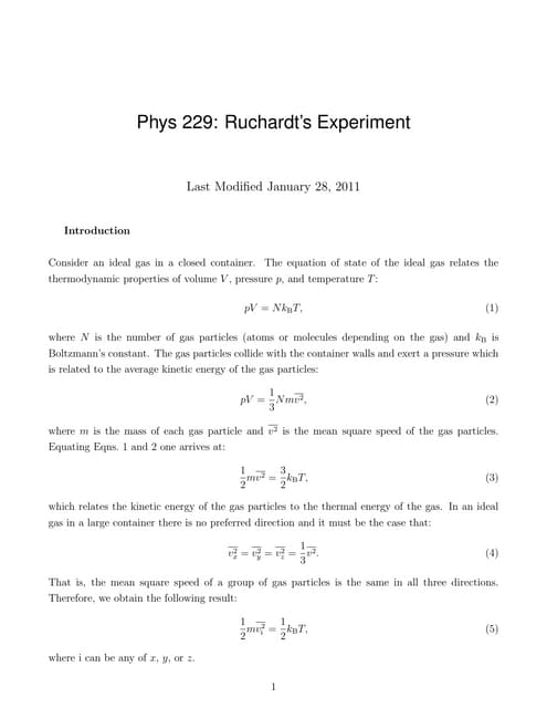 The joule thomson experiment | PDF