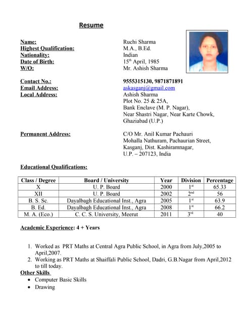 Anjali Resume | DOCX