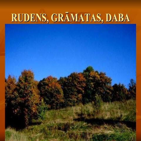 Rudens, GrāMatas, Daba | PPT