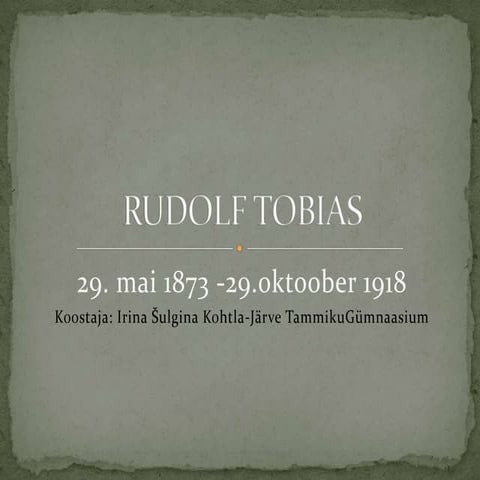 Rudolf tobias | PPT