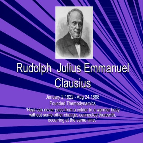 Rudolph julius emmanuel clausius | PPT