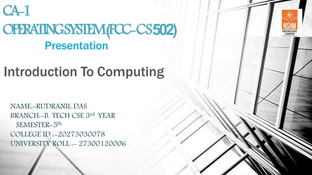 Rudranil Das Operatingsystem Ca1pptx