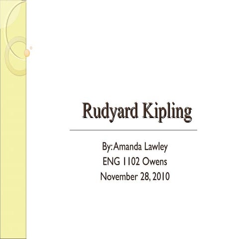 Rudyard kipling eng 1102 | PPT