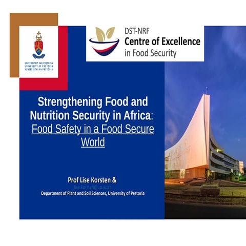 Strengthening Food and Nutrition Security in Africa: Food Safety in a ...