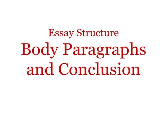 Essay structure | PPT