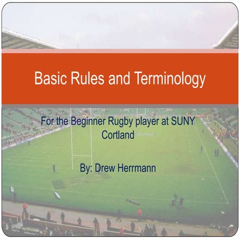 Rugby basic rules and terminology | PPTX