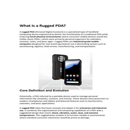 Rugged PDA Explained Durable Industrial Mobile Device for Data Capture ...