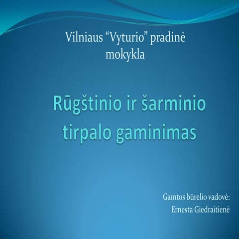 Rugstys ir sarmai | PPTX