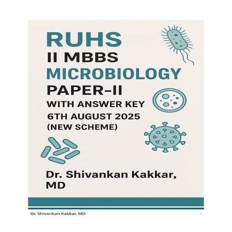 RUHS II MBBS Microbiology Paper-II with Answer Key | 6th August 2025 ...
