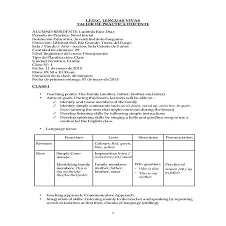 Lesson 1 - Kindergarten | PDF