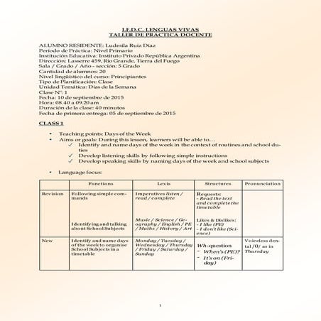 Primary Lesson 1 | PDF
