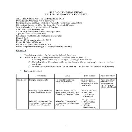 Primary Lesson 2 | PDF