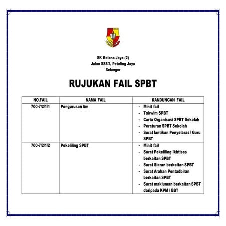 Rujukan fail | DOCX