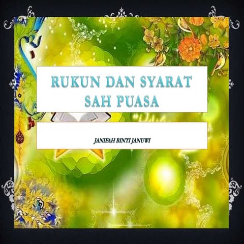 Rukun dan syarat sah puasa | PPTX