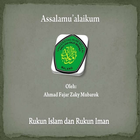 Rukun iman dan rukun islam | PPTX