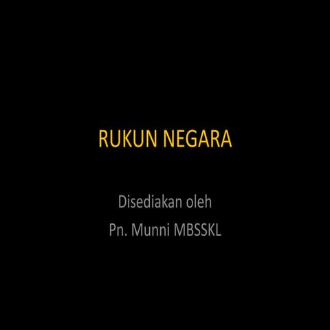 Rukun negara | PPTX