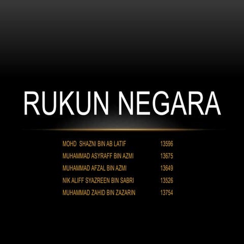 Rukun negara Malaysia | PPTX