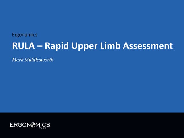 REBA - Rapid Entire Body Assessment | PDF