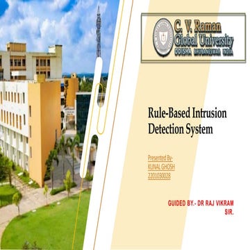 Rule Based Intrusion Detection Systempptx Databases Computer Software And Applications