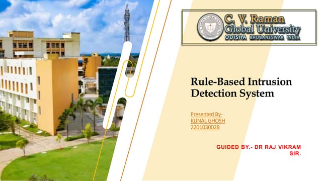 Rule Based Intrusion Detection Systempptx Databases Computer Software And Applications
